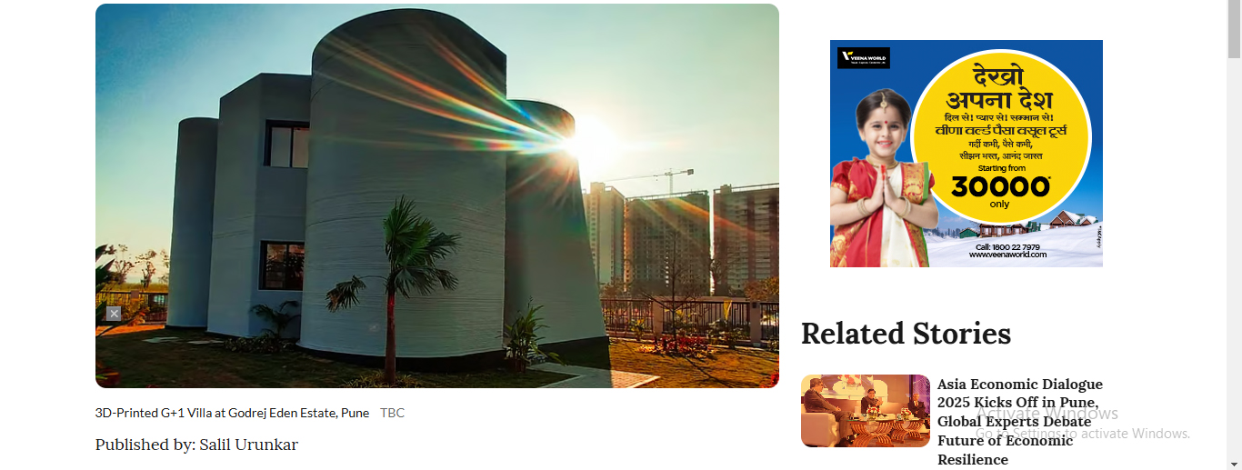 Godrej Properties Unveils India’s First 3D-Printed G+1 Villa at Godrej ...